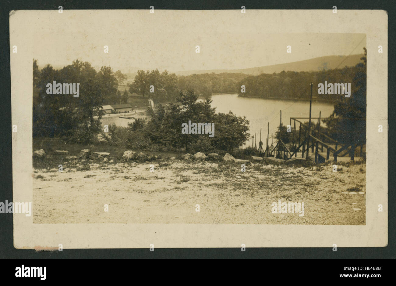 An image capturing the historic charm of past lake and recreational ...