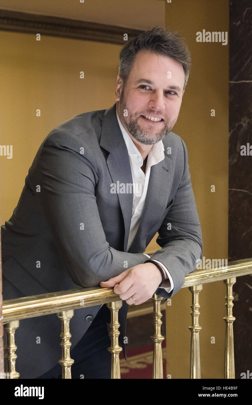 Geronimo Rauch poses for pictures at Teatro de la Zarzuela Theatre ...