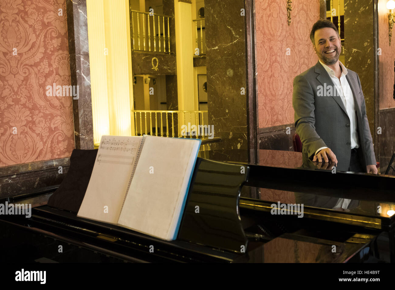 Geronimo Rauch poses for pictures at Teatro de la Zarzuela Theatre ...