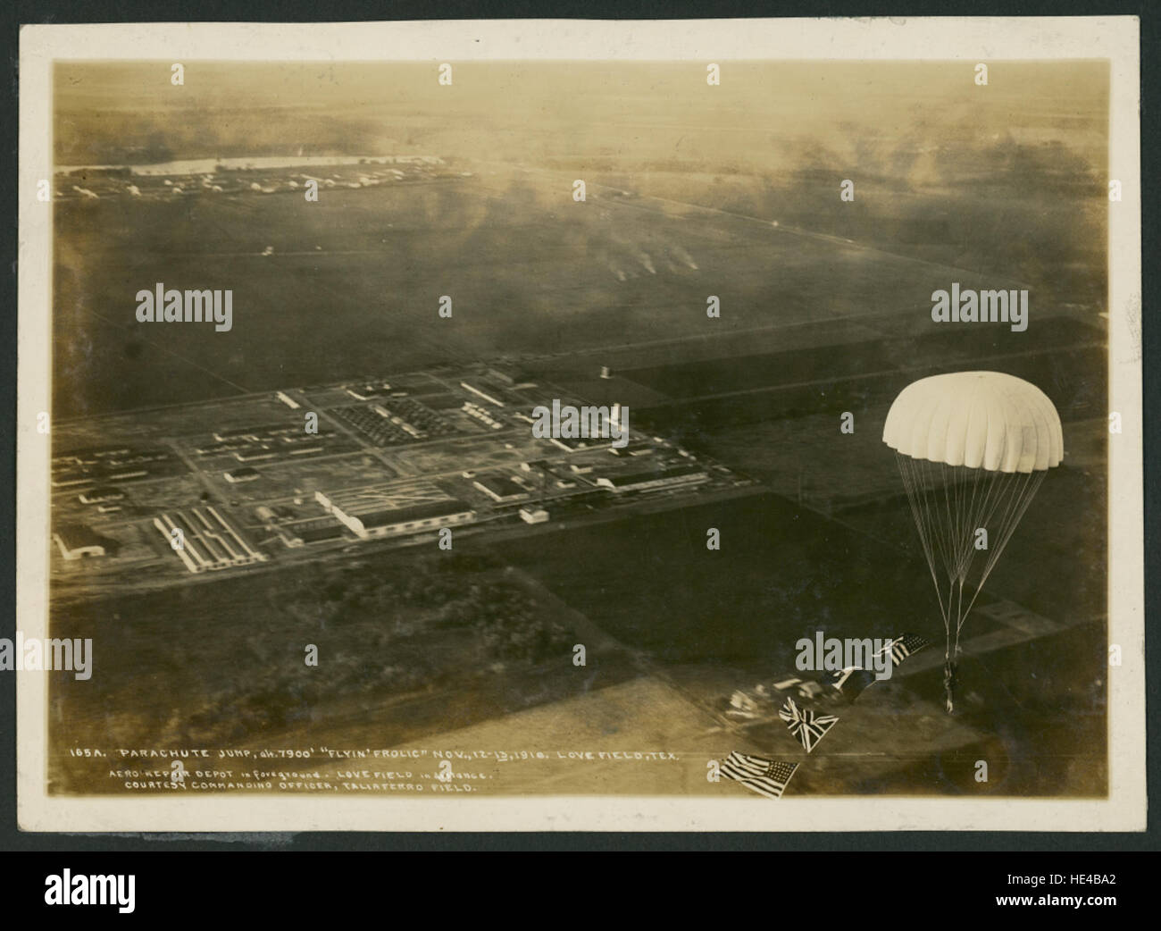 The *Parachute Leap* from the *Flyin' Frolic* military air show on ...