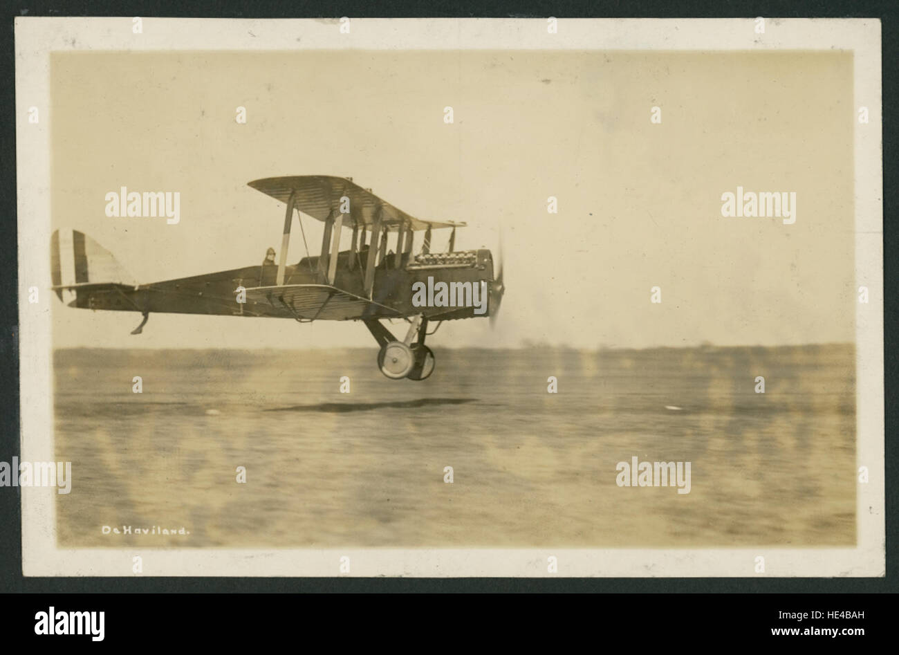 This image highlights the DeHaviland DH.4 biplane, a key aircraft used ...