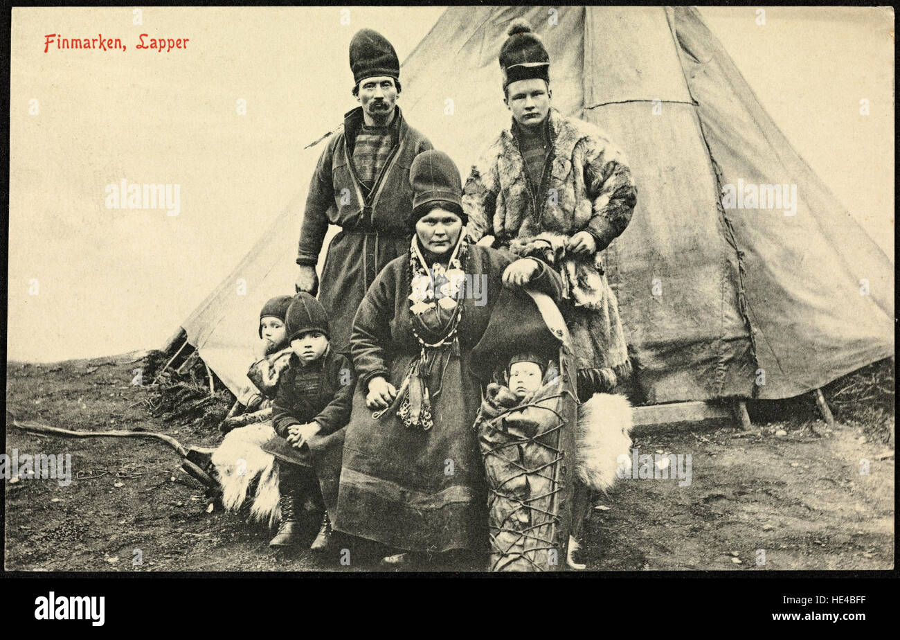 This historical image of the Sami people from the Finnmark region of ...