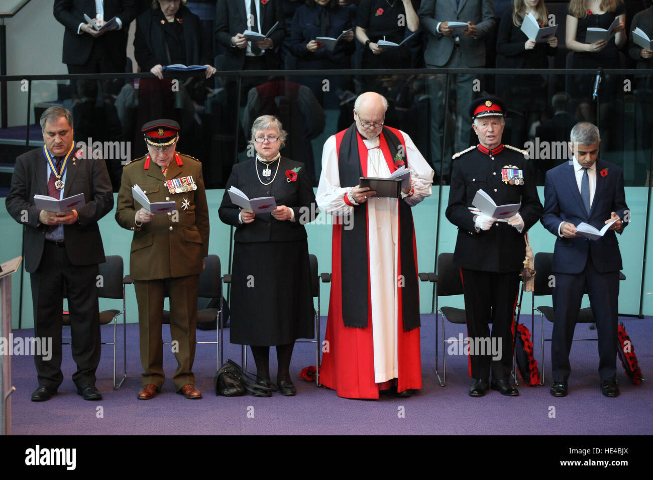 The Mayor of London, Sadiq Khan, Chairman of the London Assembly, Tony ...