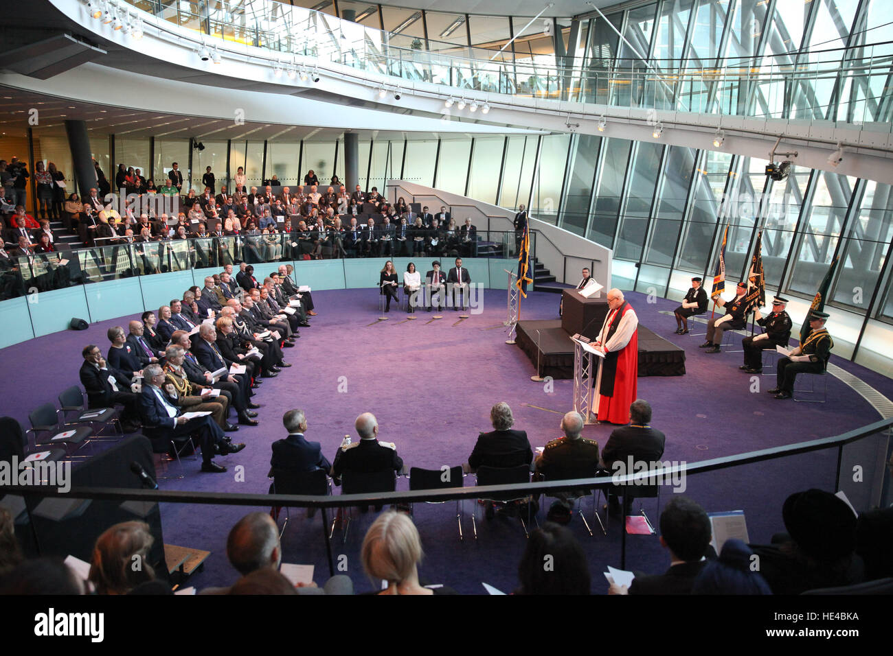 The Mayor of London, Sadiq Khan, Chairman of the London Assembly, Tony ...