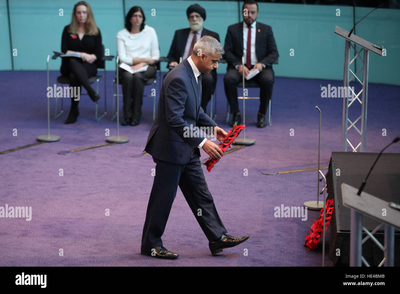 The Mayor of London, Sadiq Khan, Chairman of the London Assembly, Tony ...
