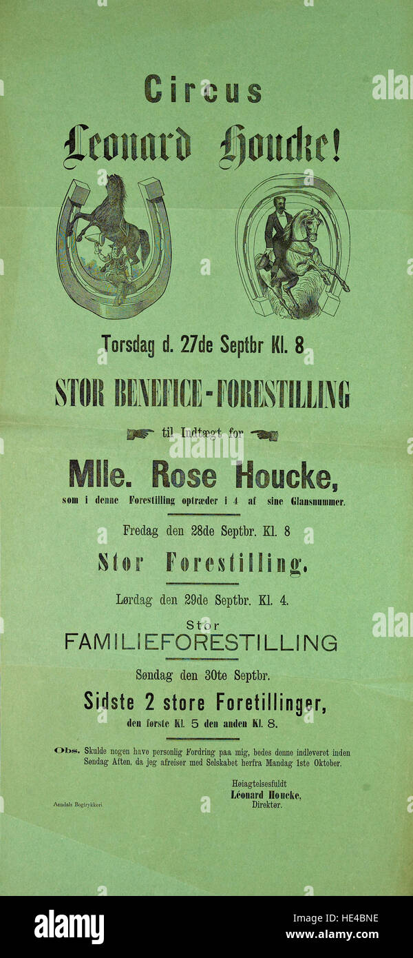 Circus poster 19th century hi-res stock photography and images - Alamy