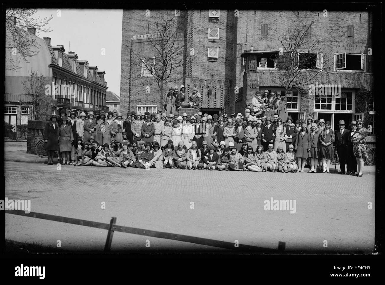 A vintage photograph of a military group photo taken in Den Helder ...