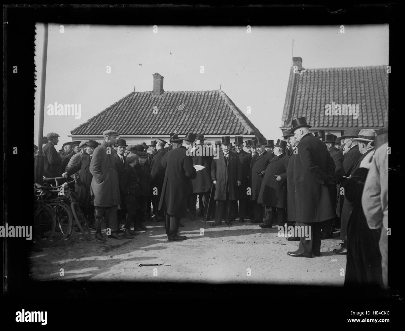 A historic image of a floating bridge at De Kooy, Den Helder ...