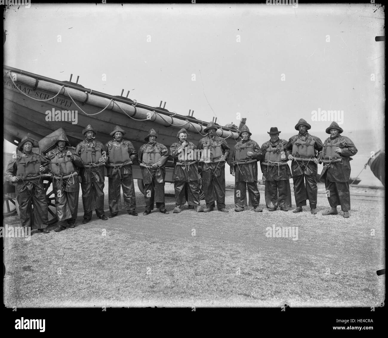 Redding boat crew, historical photograph, Den Helder, Netherlands Stock ...