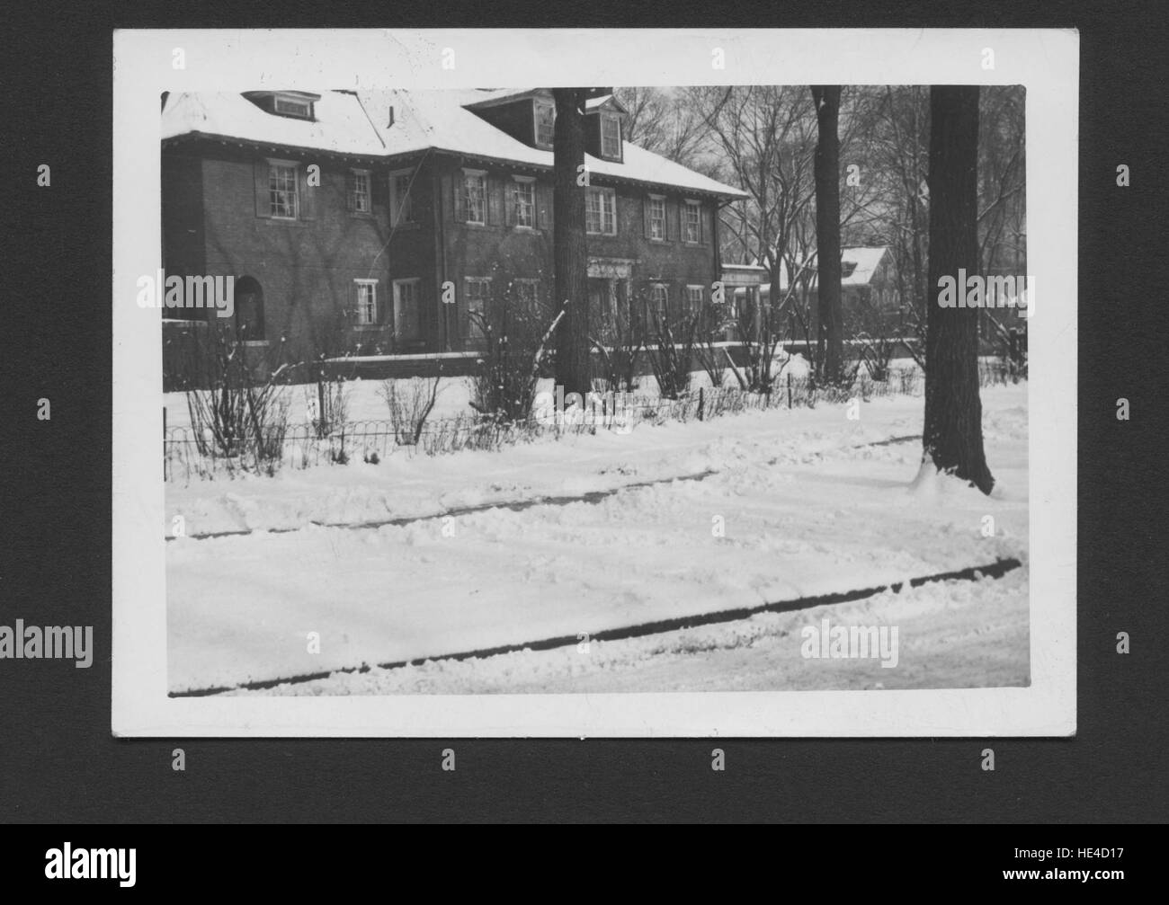 A historical image of St. Anne's Convent in Windsor, Ontario, showing ...