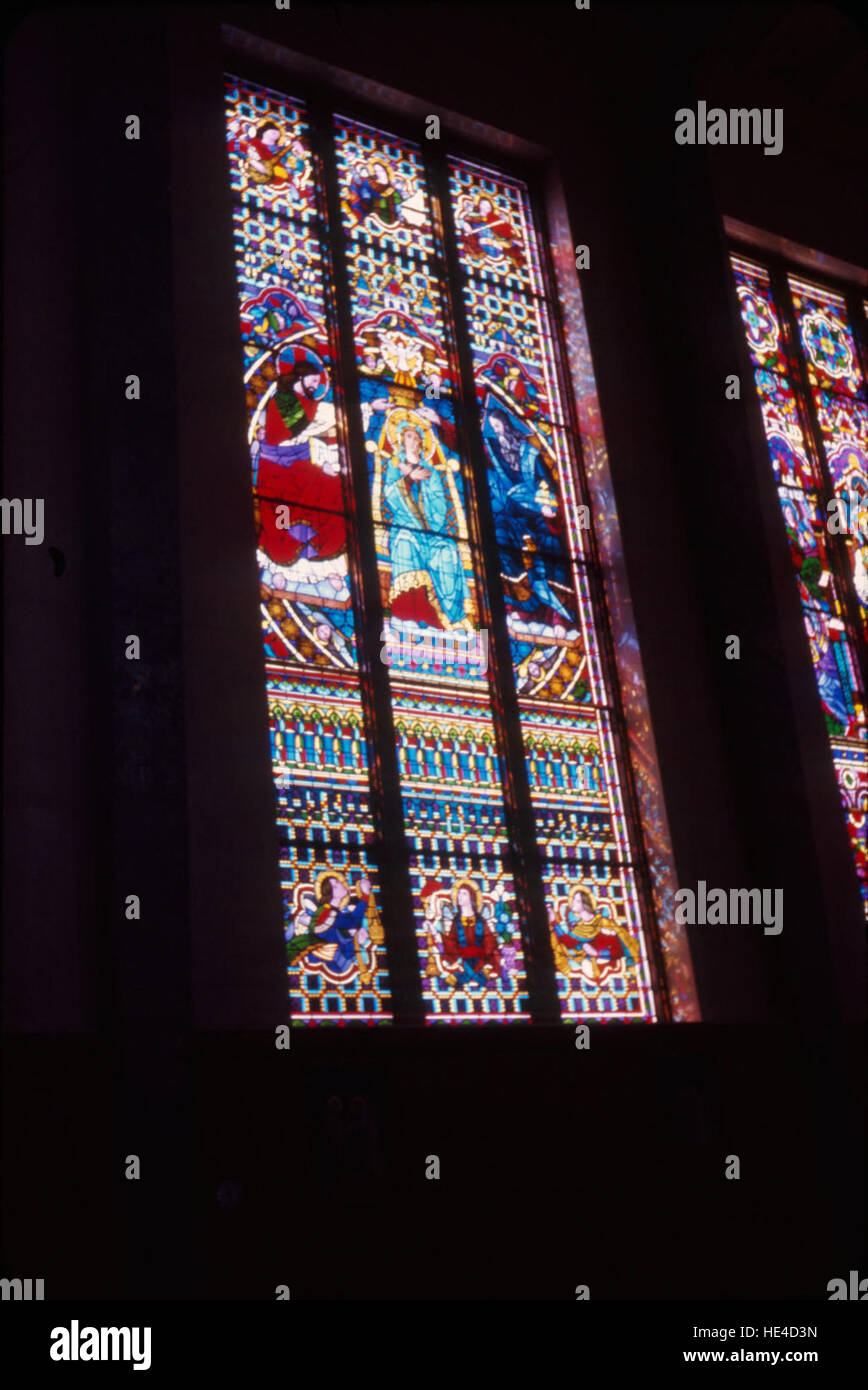 Immaculate Conception Chapel window, Mount St. Joseph, London Stock ...