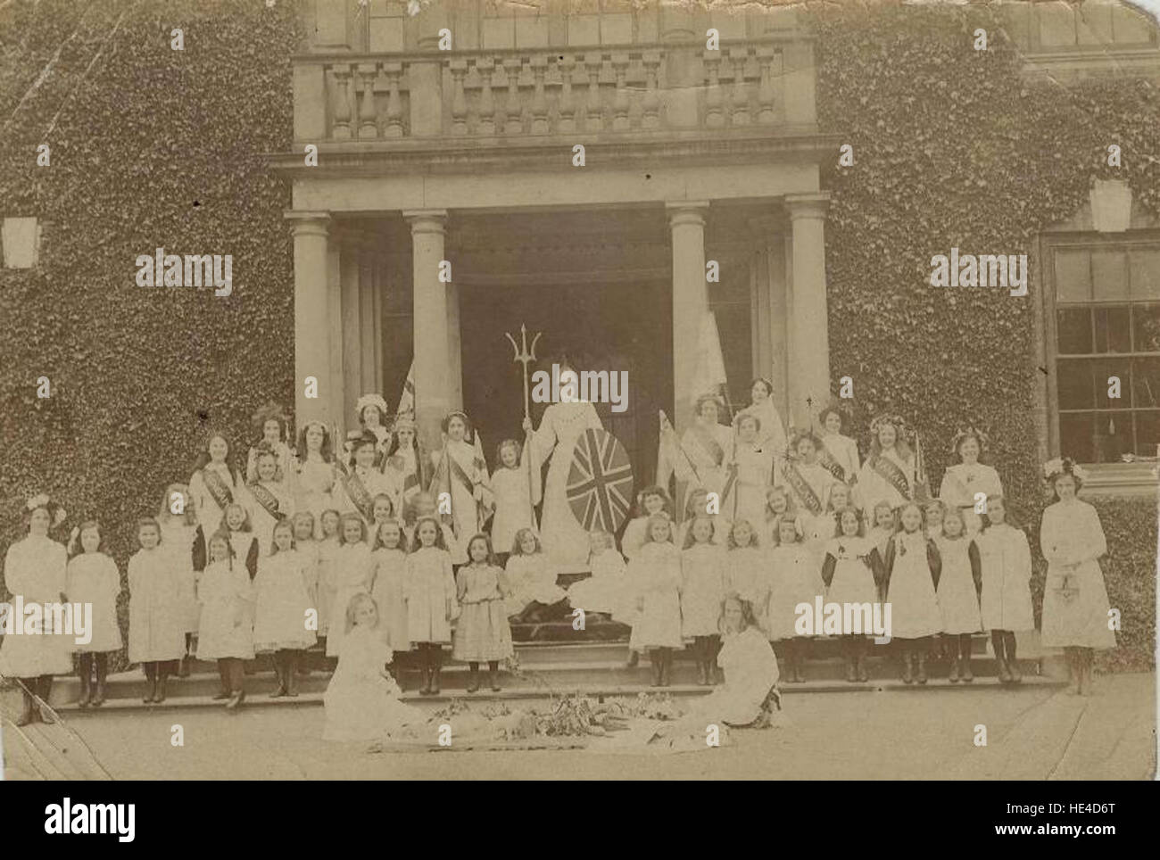 Schoolgirls from Beverley Minster Girls School standing outside Admiral ...