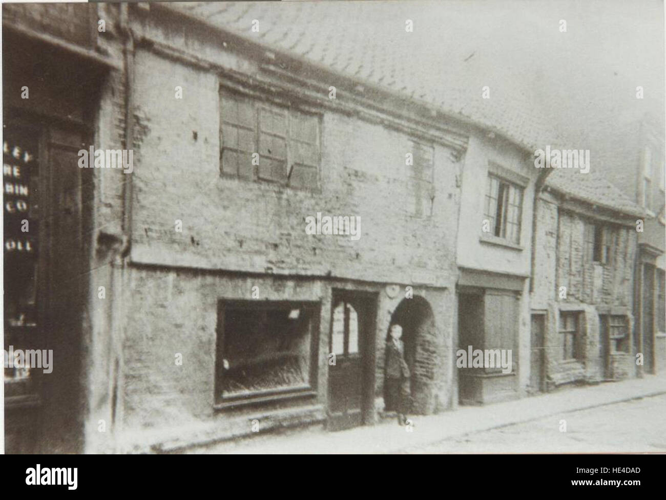 A photograph of the dwellings on Butcher Row, Beverley, taken in 1910 ...