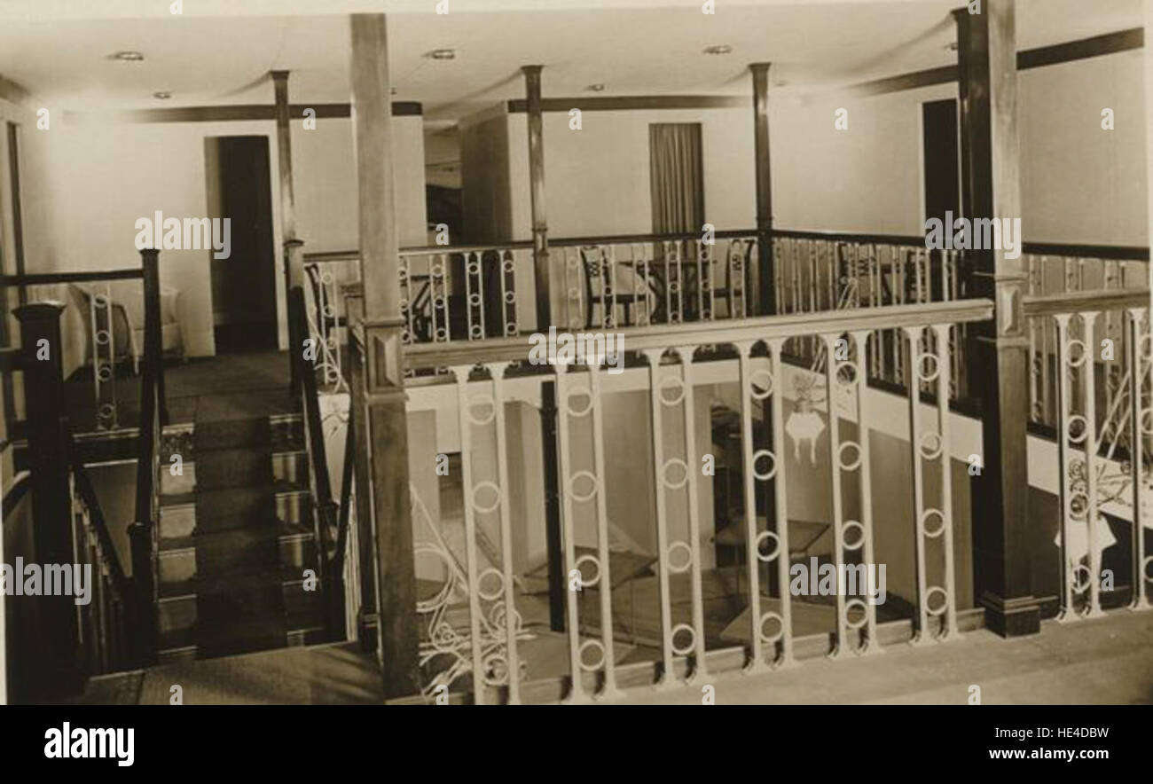 Passenger cabin area of the R100 Airship at Howden Aerodrome, 1933 ...