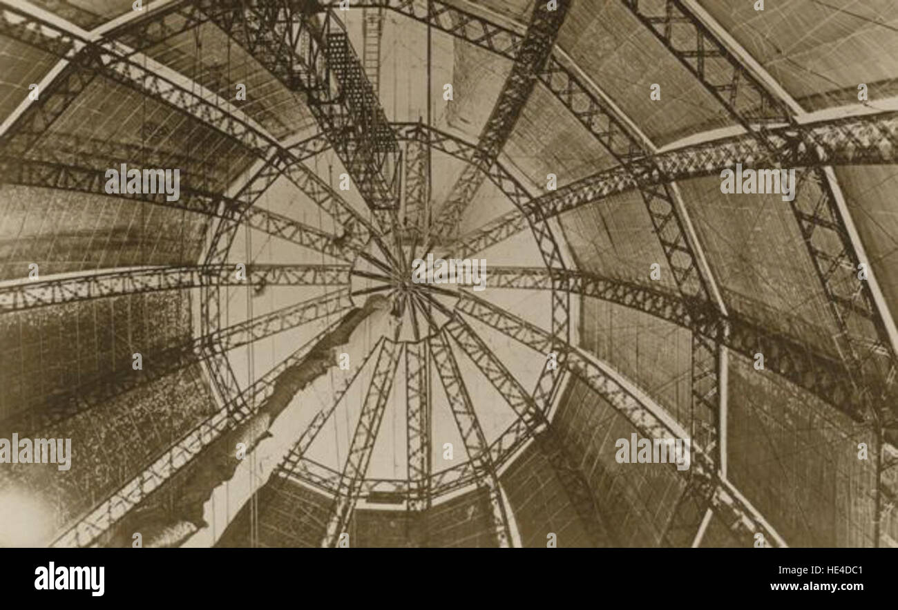 Inside the cabin of the R100 Airship at Howden, showing the historic ...