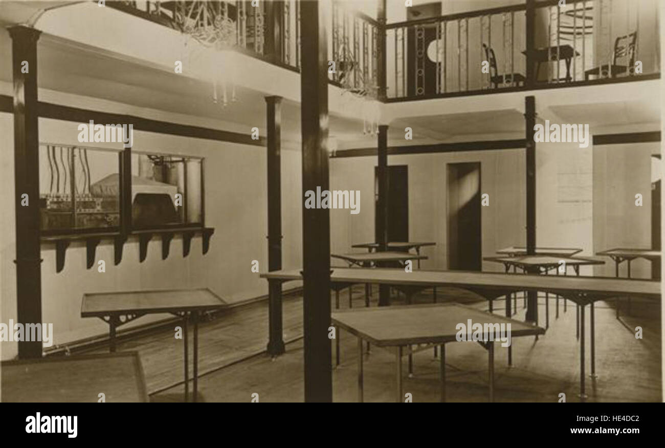 Dining area inside the R100 Airship, Howden Aerodrome 1933 Stock Photo ...