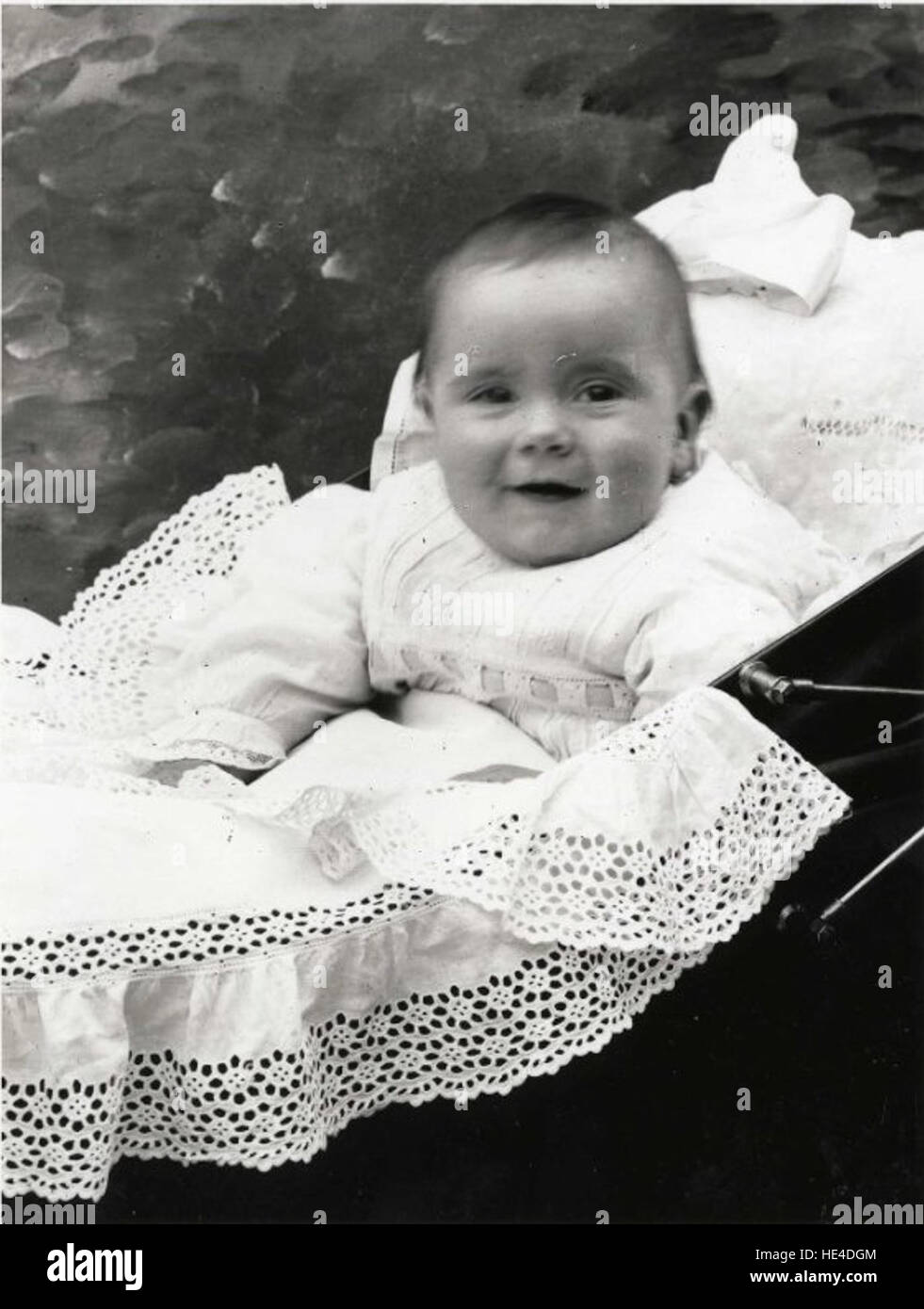 Baby in pram, circa 1900, historical photograph Stock Photo - Alamy
