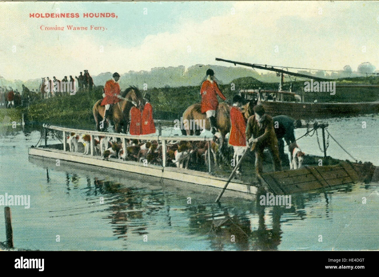 A photograph of the Wawne Ferry and Holderness Hounds in 1910 Stock ...