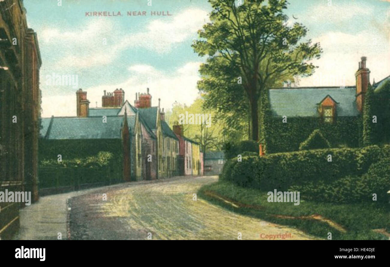 Church Lane, Kirk Ella, 1900, historic image, East Yorkshire Stock ...