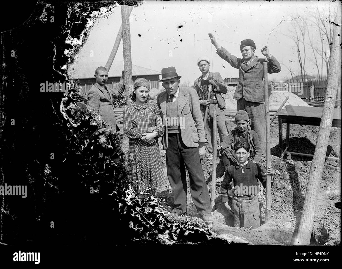 A photograph of workers in rural Romania, captured by Costica Acsinte ...