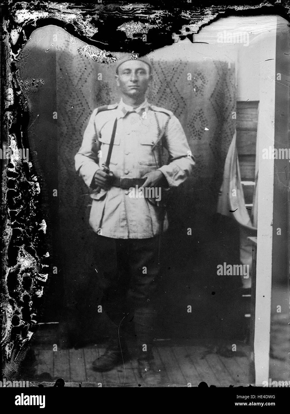 A portrait of a corporal in a 1921/27 uniform, possibly wearing a 1940s ...