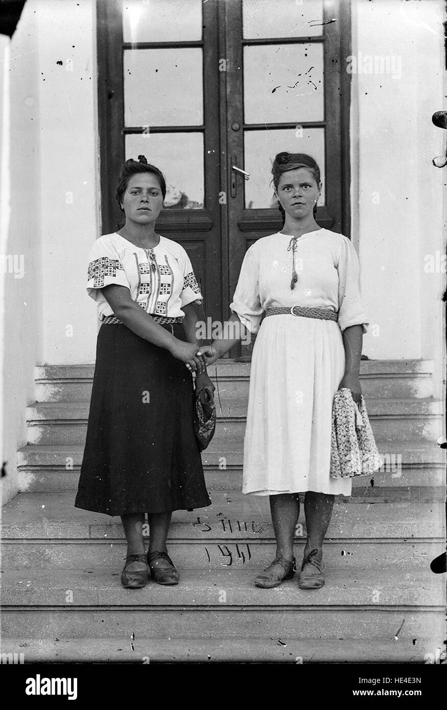 Two portraits of young people, taken on August 5th, 1941, Costica ...