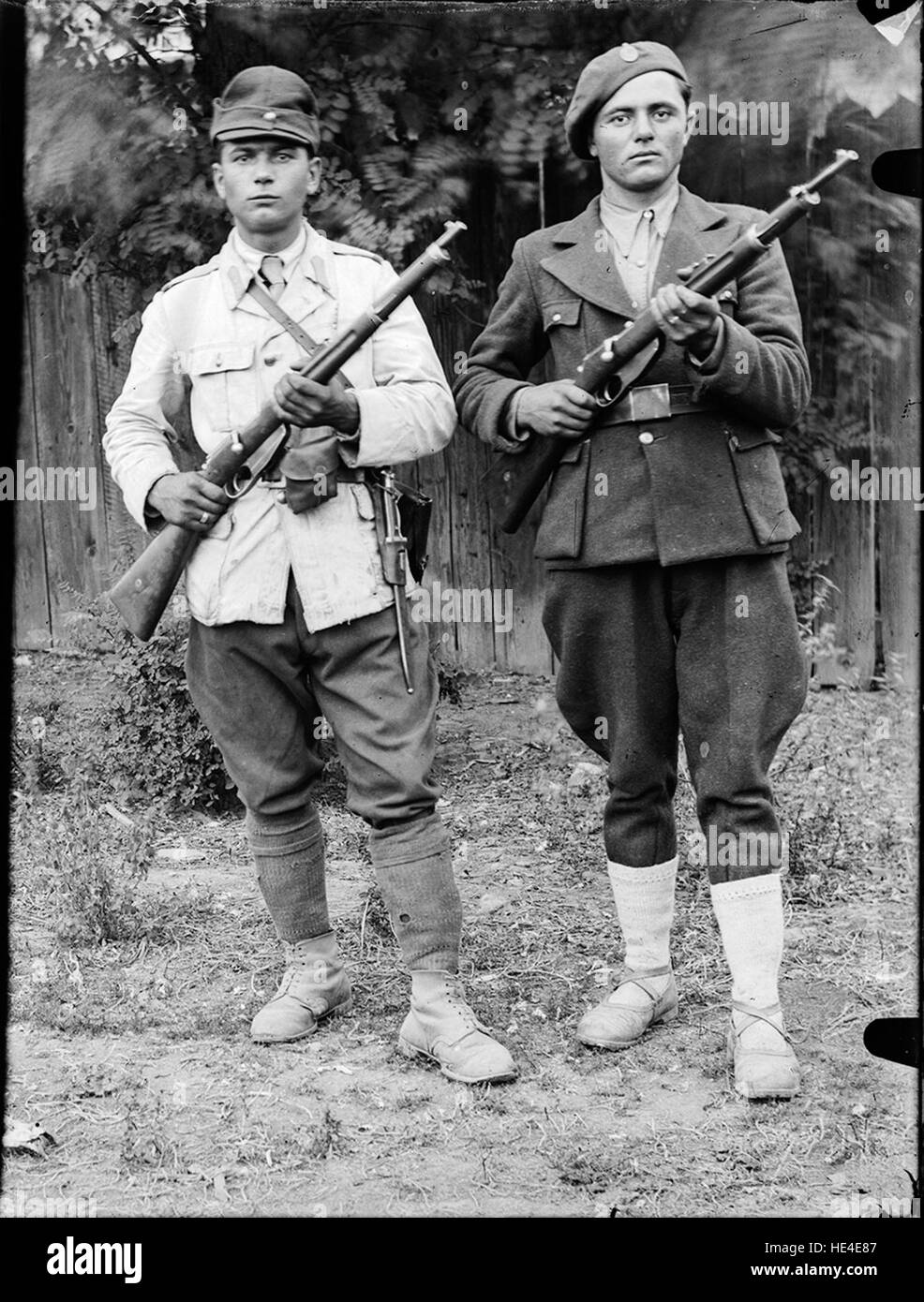 Soldier in a mix of uniforms (model 1921-27 and 1933) and historic ...