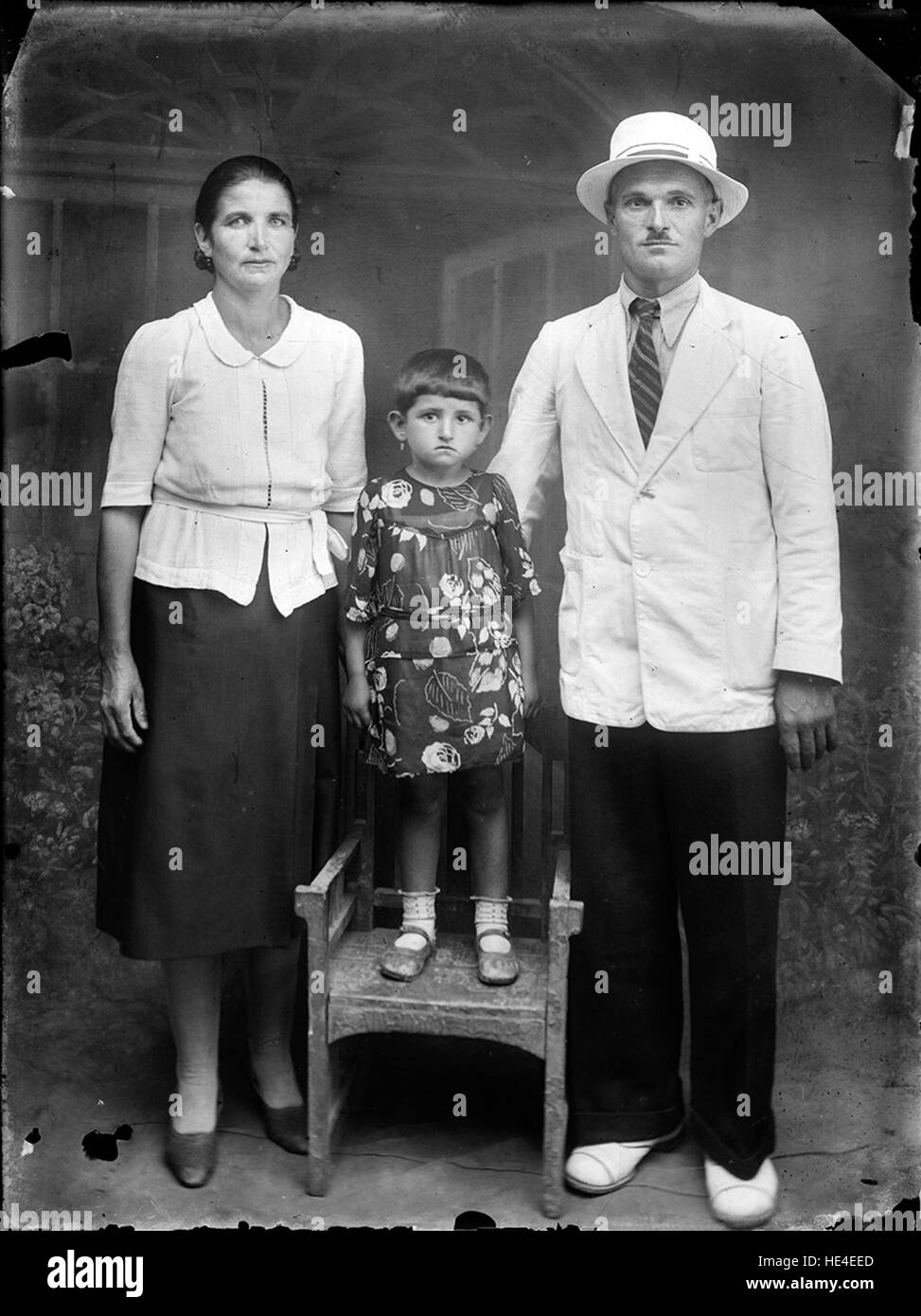 A family portrait captured by Costica Acsinte, showing a Romanian ...