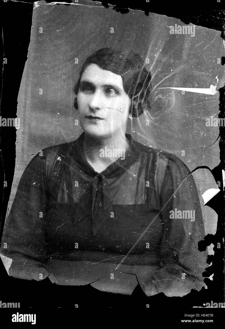 A vintage portrait from the Costică Acsinte Archive, depicting a woman ...
