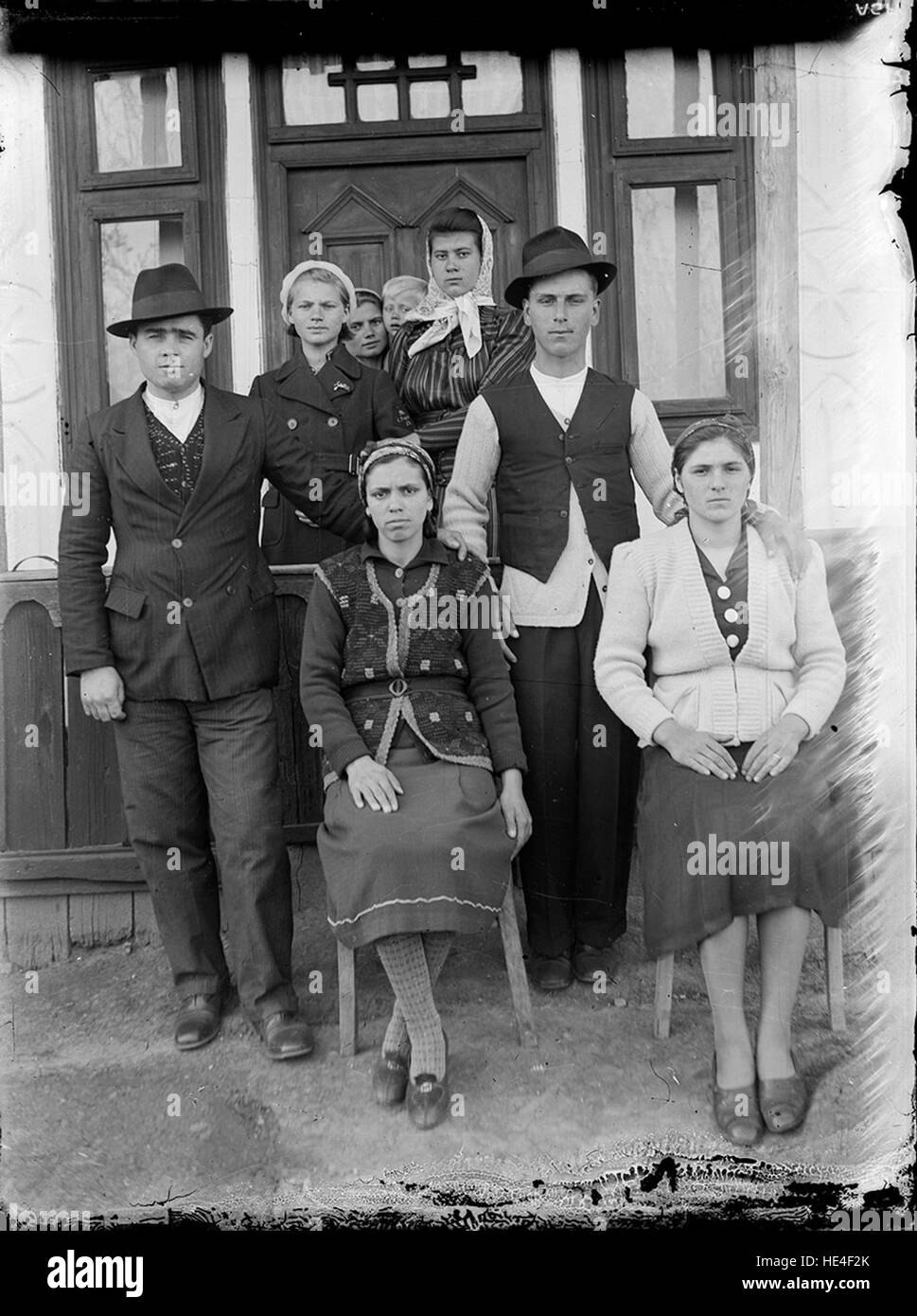 A historic image from the Costica Acsinte Archive, featuring members of ...