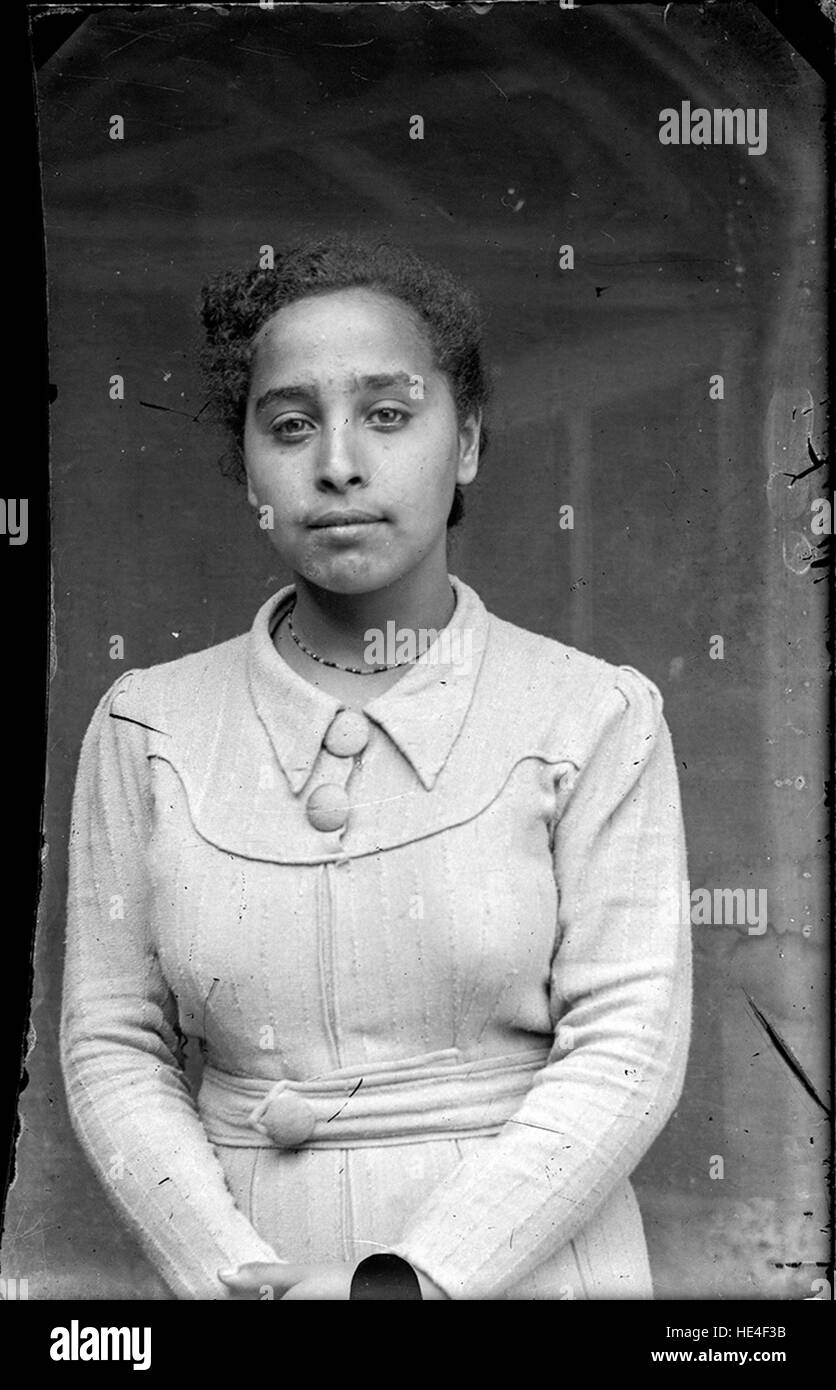 Traditional Romanian bride in white, Ialomita, Romania, glass plate ...