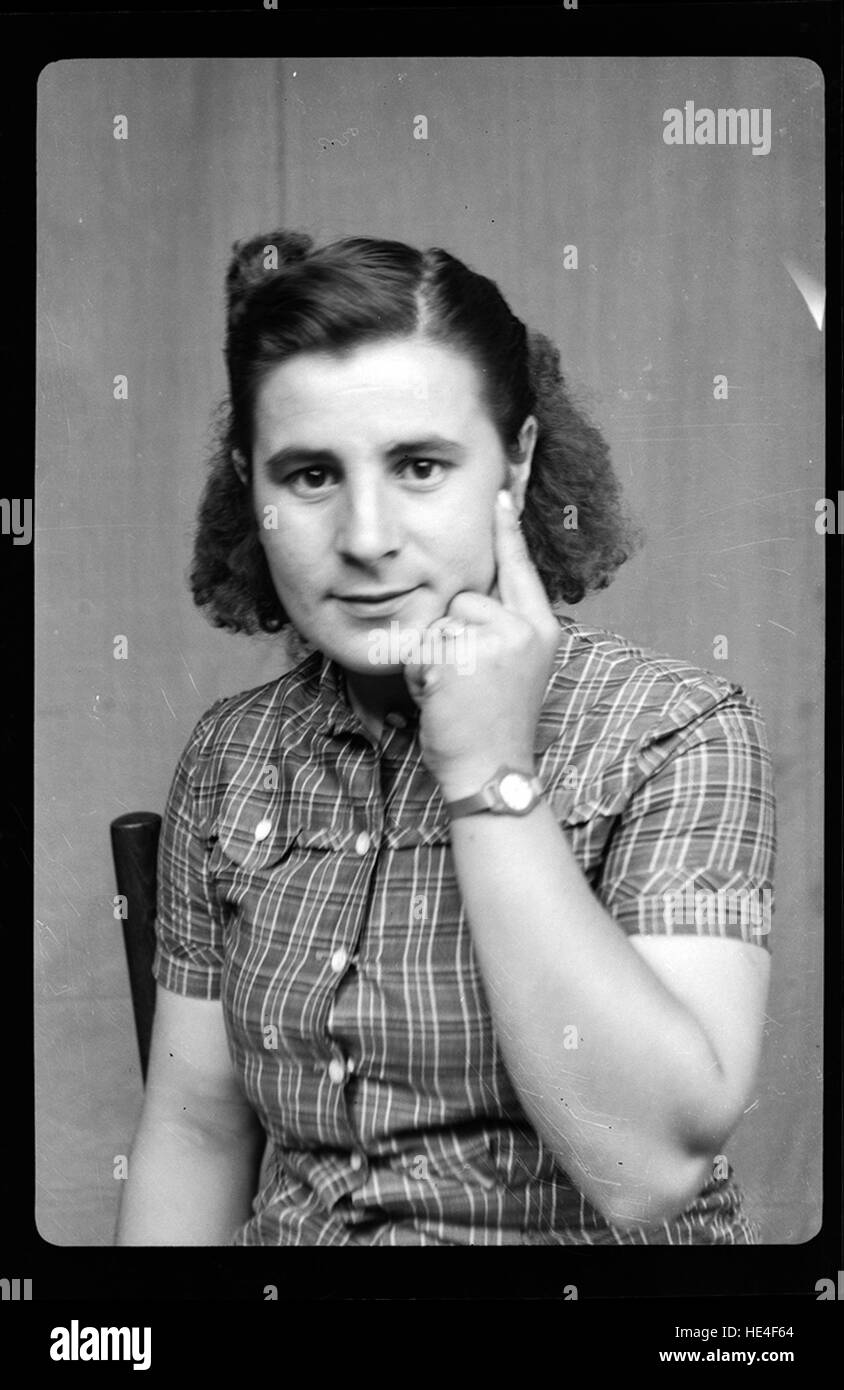 A portrait of a woman captured on sheet film, preserved in Ialomița ...