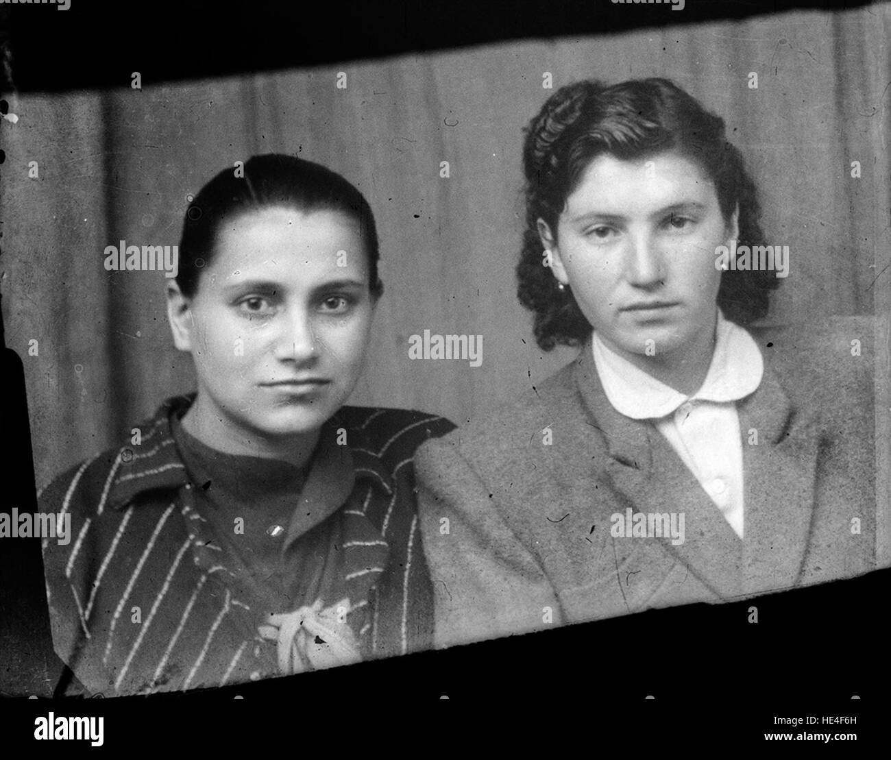 Two images: portraits captured on sheet film from the Costica Acsinte ...