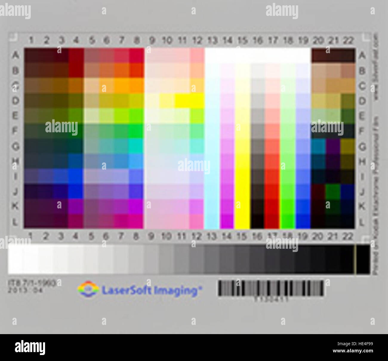 LaserSoft Imaging IT8.7/1-1993 transmissive calibration target T130411 ...