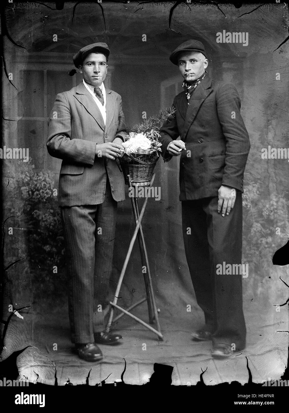 Two men from Romania, captured in a historic photograph, likely taken ...