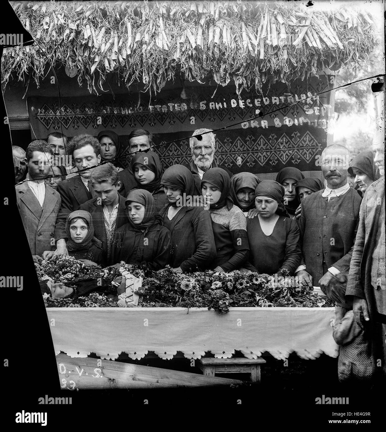 A glass plate negative from Costica Acsinte's archive, taken on July 7 ...