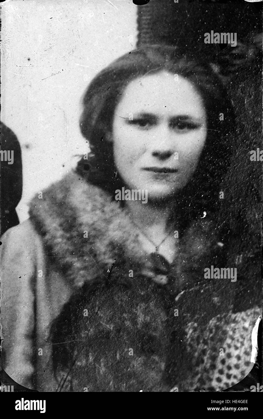 Reproduction of a historical portrait of a woman, captured in early ...