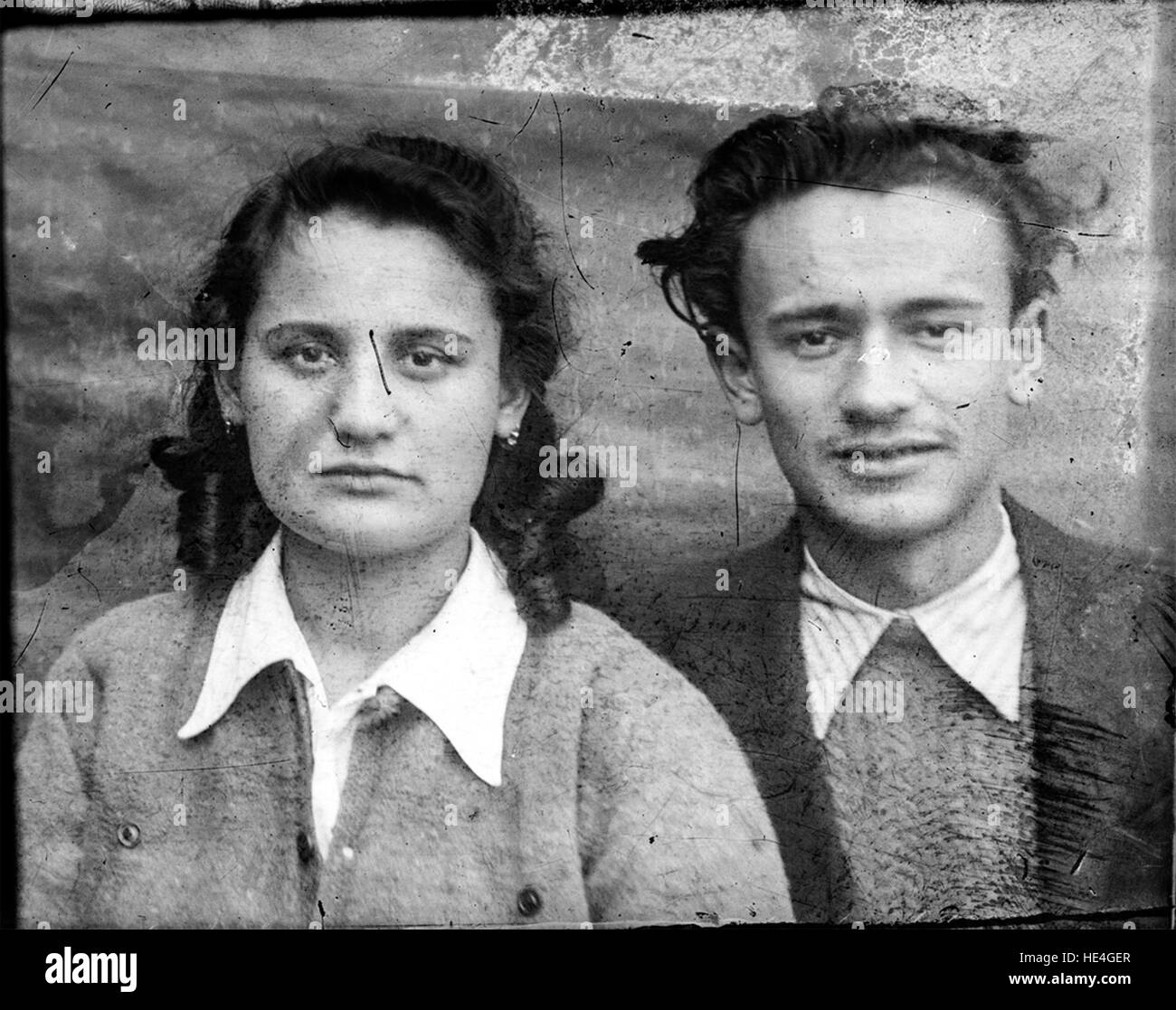 Four portrait images captured on sheet film from the Costica Acsinte ...