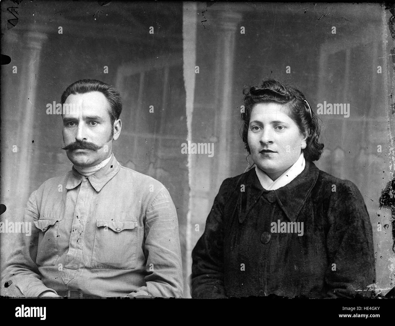 Two images: Portraits, Costica Acsinte Archive, Ialomita, Romania Stock ...
