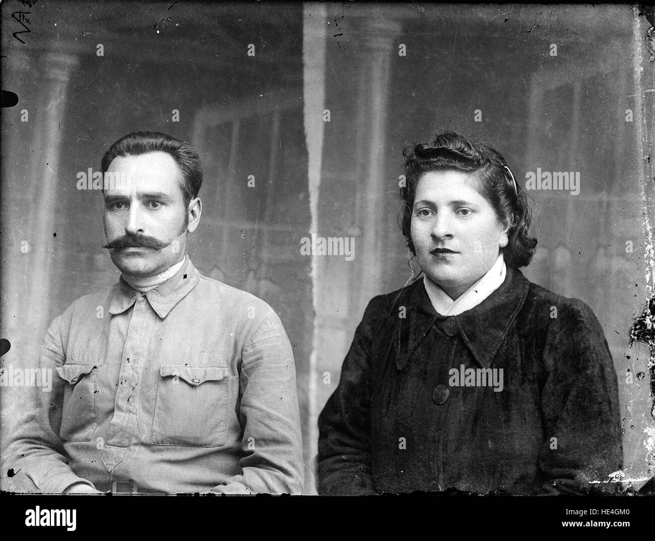 A photograph featuring two portraits captured by Costica Acsinte on ...