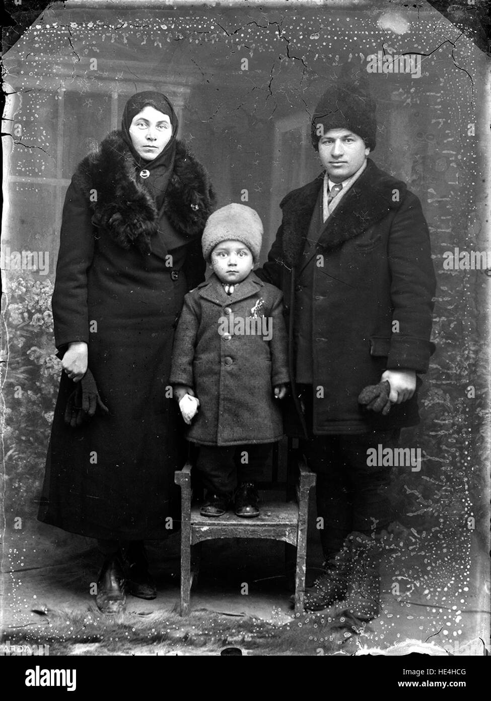 A portrait from Costică Acsinte Archive showing a Romanian family in ...