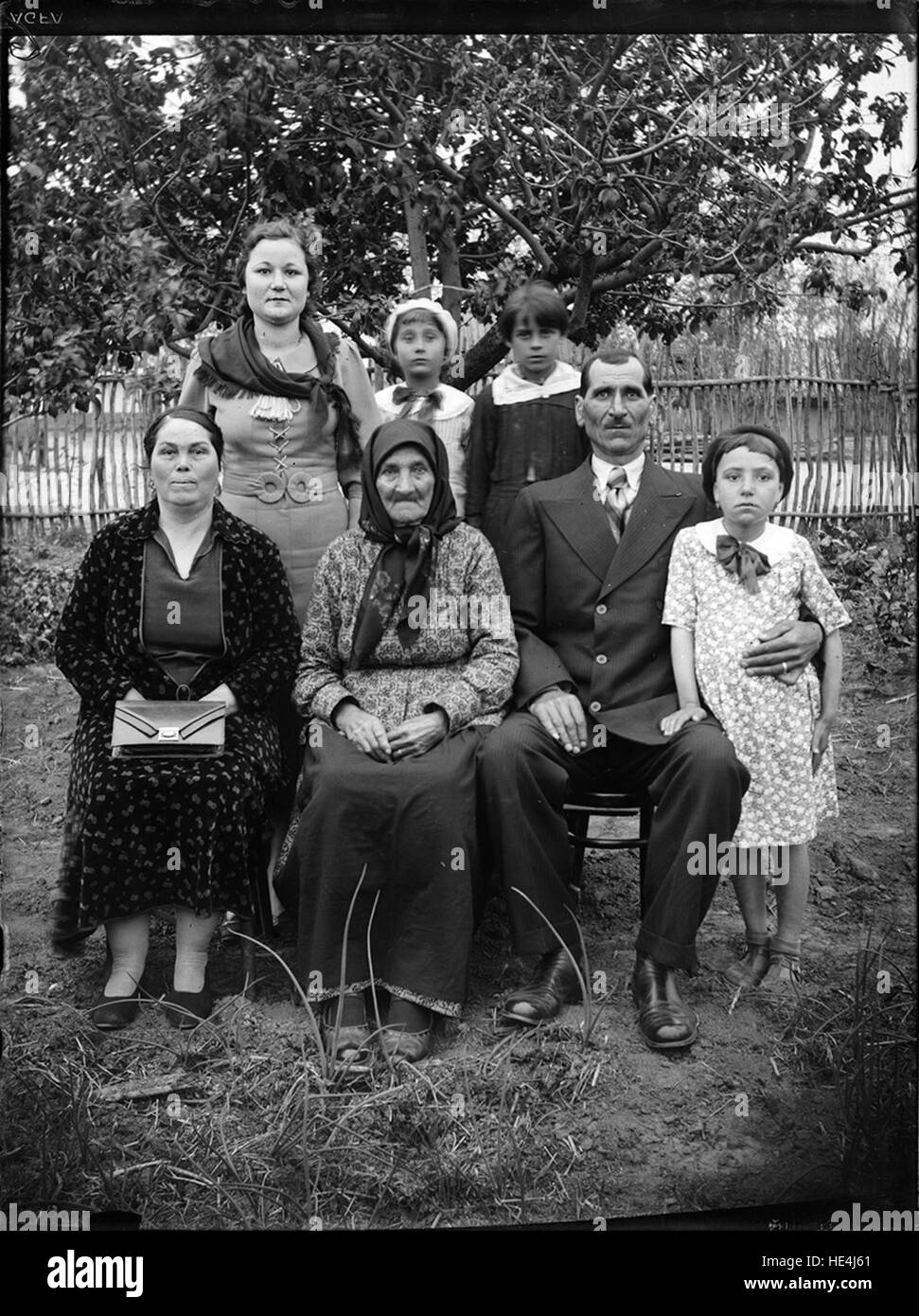 A family portrait taken by Costica Acsinte in Ialomita, Romania ...