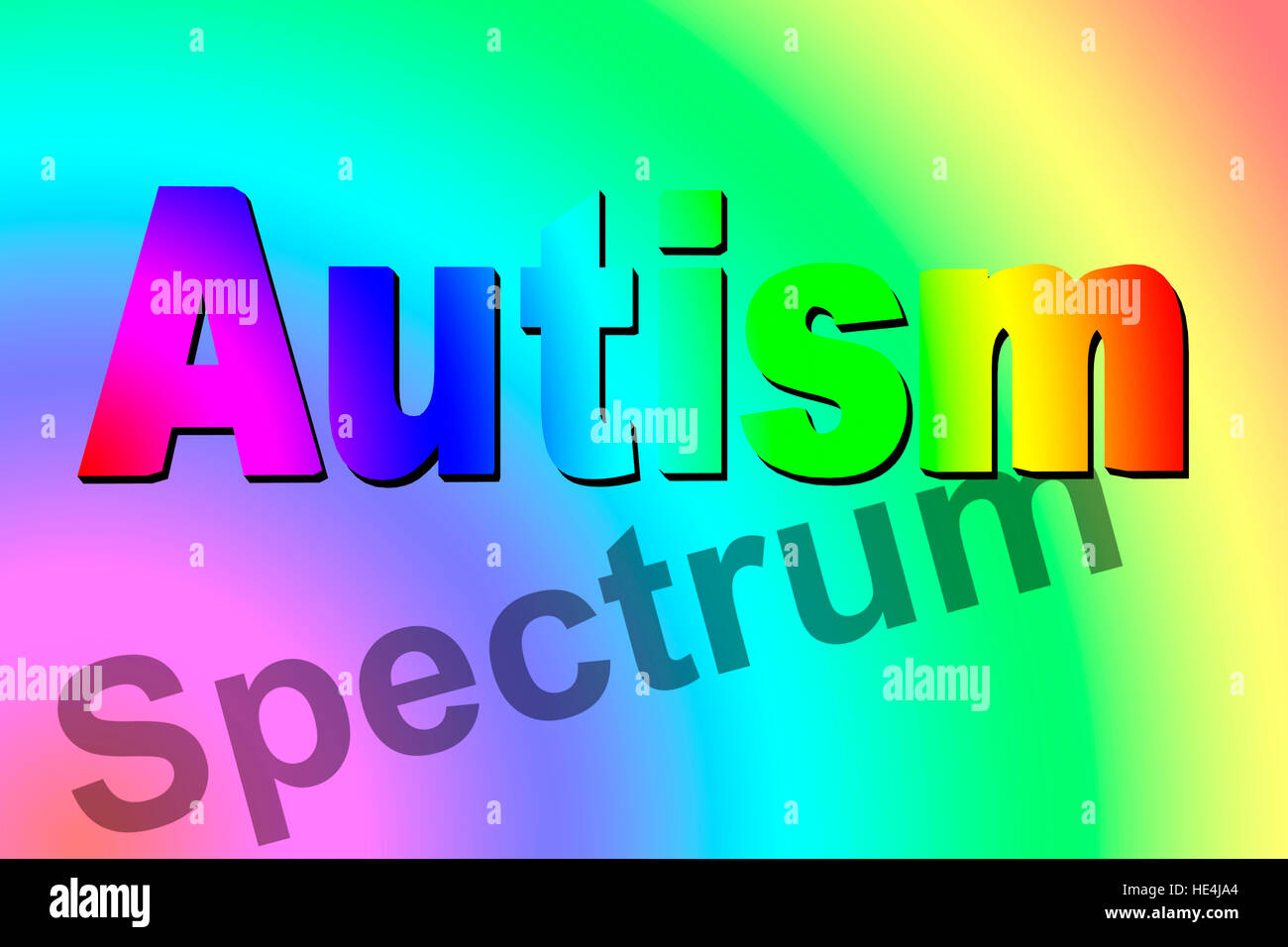 Autism spectrum, conceptual illustration. Autism spectrum is used to ...
