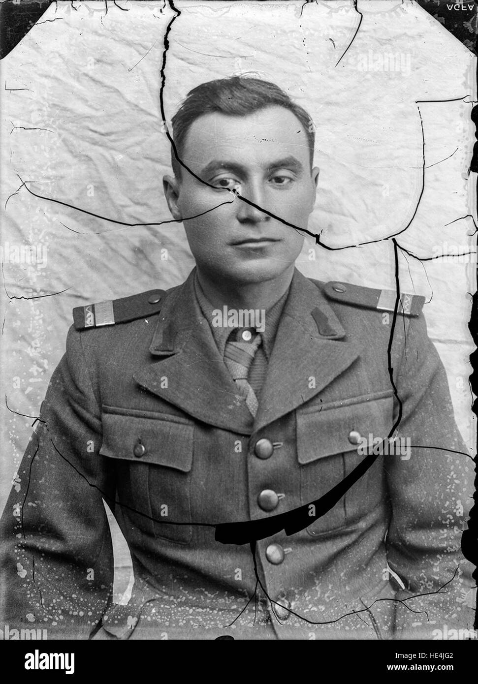 Military man, Costica Acsinte Archive, Ialomita, Romania, glass plate ...