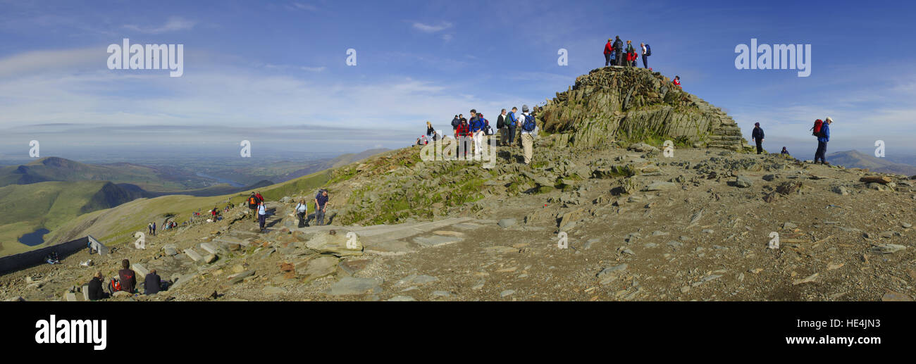 Panorama Yr Wyddfa, (Snowdon, Summit Stock Photo - Alamy