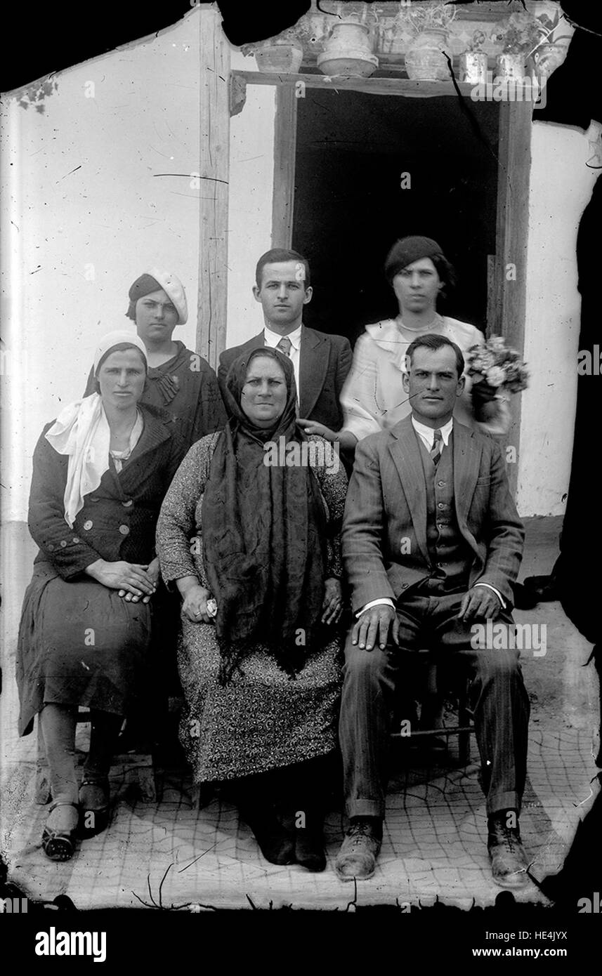 A portrait of a Romanian family captured in Ialomita, Romania, in the ...