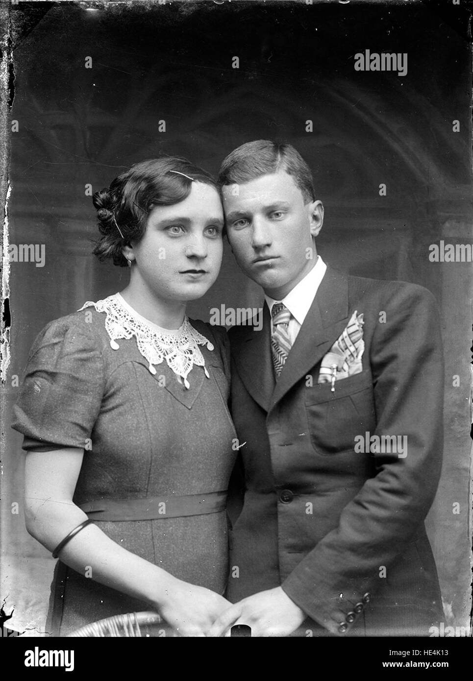 Couple, Ialomița, Romania, Costică Acsinte Archive, glass plate Stock ...