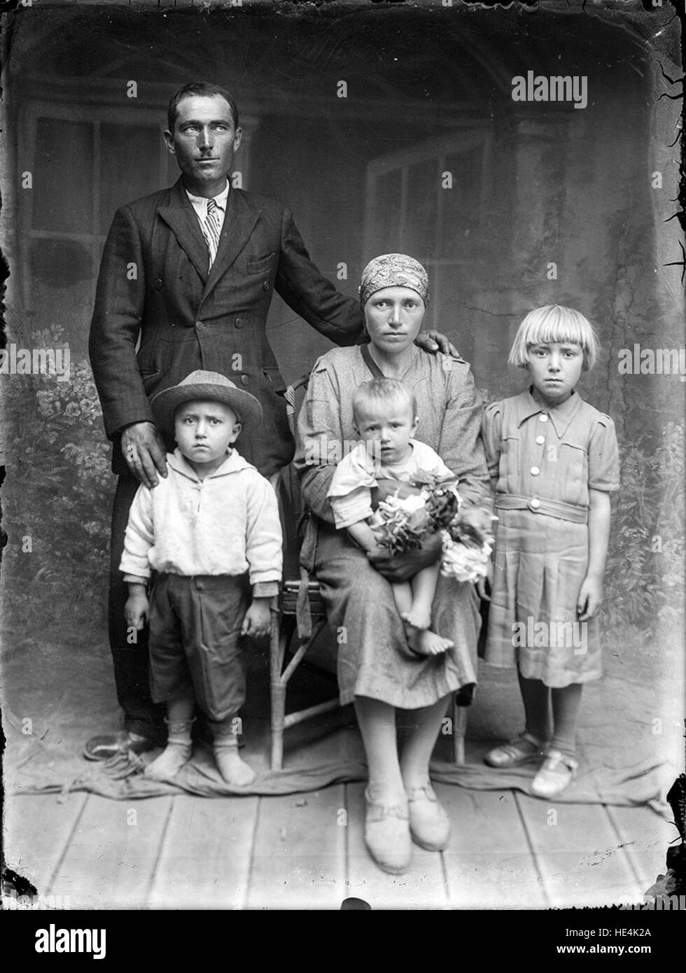 A photograph by Costică Acsinte capturing a family portrait in Ialomița ...