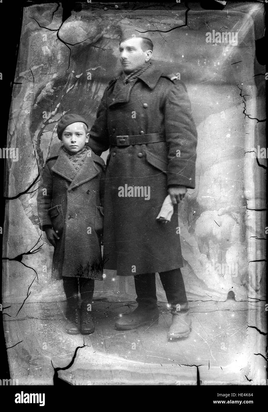 A photograph of a father with his child, taken by Costica Acsinte on ...