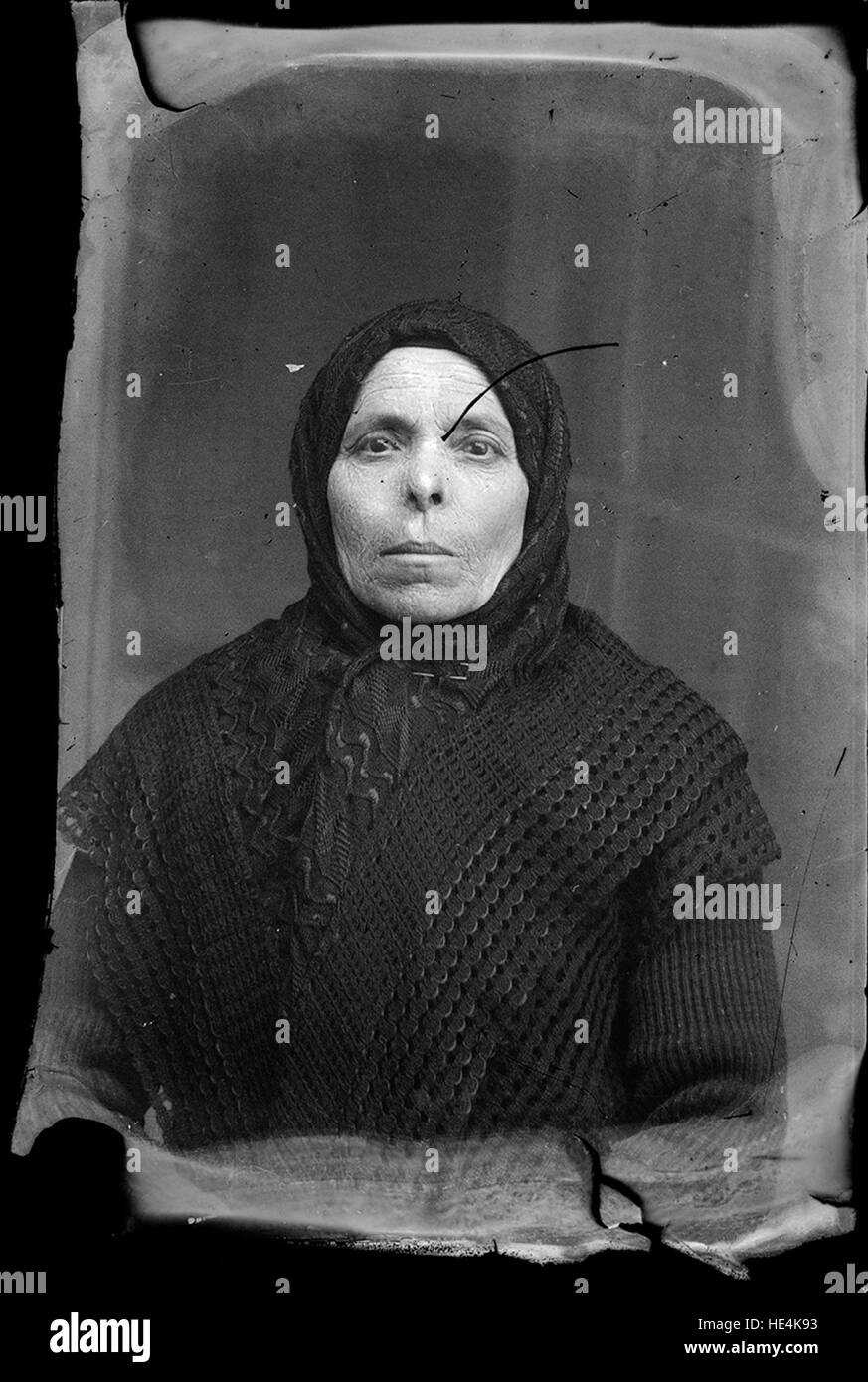 Batrana, an elderly woman from the Costica Acsinte Archive, Ialomita ...